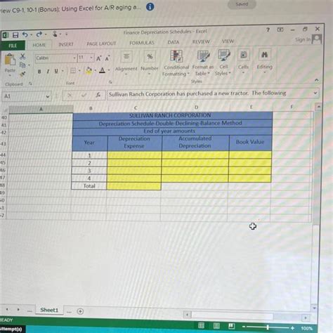 Prepare The Following Straight Line Depreciation