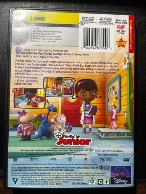 DOC MCSTUFFINS Time For Your Check Up Disney Junior The Doc Is In DVD PicClick CA