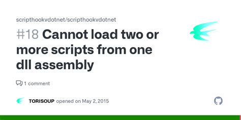 Cannot Load Two Or More Scripts From One Dll Assembly · Issue 18 · Scripthookvdotnet