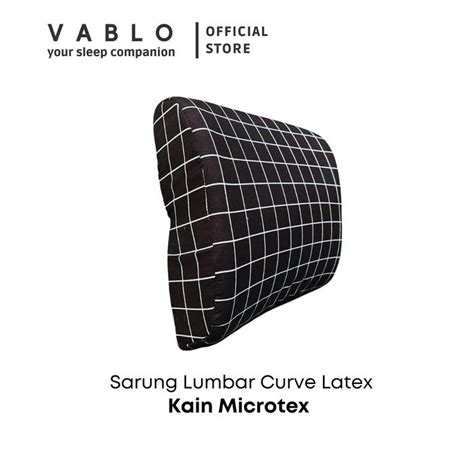 Promo Vablo Sarung Bantal Lumbar Curve Latex Foam Motif Resleting