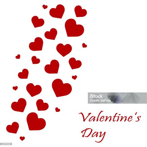 아름 다운 마음 배경 행복 한 발렌타인의 날 축 하에 대 한 우아한 인사말 카드 디자인 장식 벡터 일러스트입니다 근거리 초점에 대한 스톡 벡터 아트 및 기타 이미지 Istock
