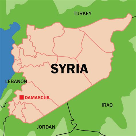 Outlined Syria Map Vector 166510 Vector Art At Vecteezy