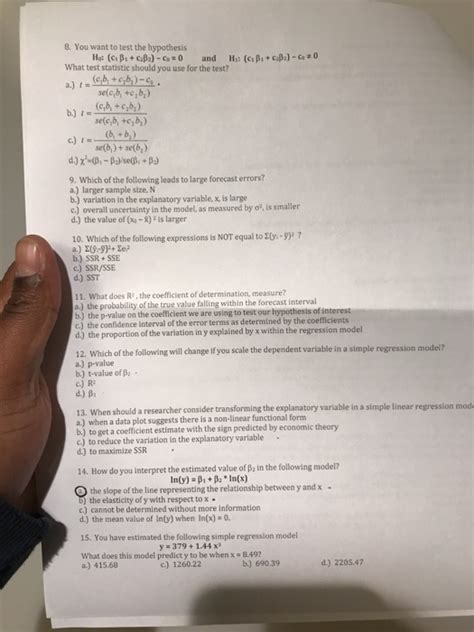 Solved Part 2 Introduction To Econometrics 1 You Estimate