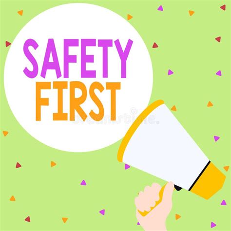 Handwriting Text Writing Safety First Concept Meaning Avoid Any Unnecessary Risk Live Safely Be