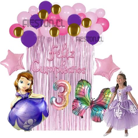 Set Decorativo Globos Princesa Sofia Cumpleaños Fieston