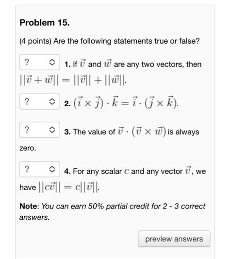 solved problem 15 4 points are the following statements
