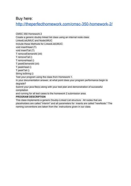 Cmsc 350 Homework 2 Pdf