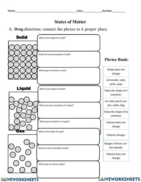 States Of Matter Online Pdf Worksheet Worksheets Library