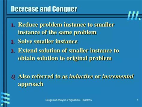 Ppt Decrease And Conquer Powerpoint Presentation Free Download Id1281276