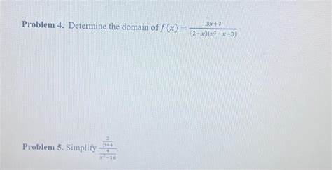 Solved Problem Determine The Domain Of Chegg