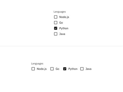 Checkbox Carbon Design System