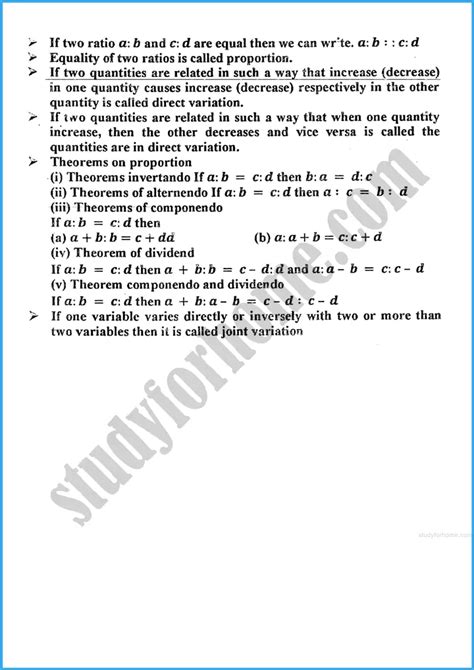 Solved Review Exercise 18 Variations Mathematics Class 10th
