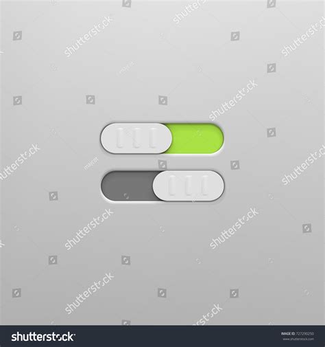 Realistic Icon On Off Toggle Switch Stock Vector Royalty Free 727290250 Shutterstock