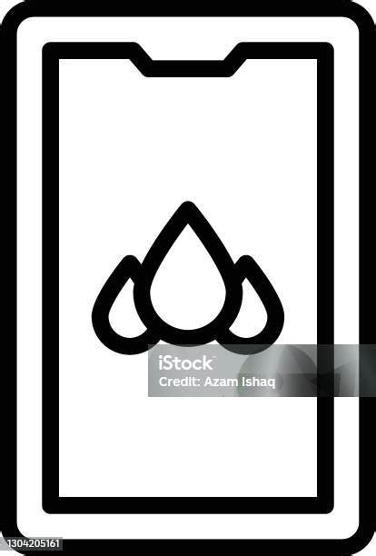 비 예측 모바일 앱 개념 장마 장비 벡터 아이콘 디자인 흰색 배경에 젖은 계절 기호 강우 날씨 표지판 물 방울 주식