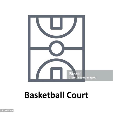 농구 코트 벡터 개요 아이콘입니다 간단한 스톡 일러스트 스톡 3차원 형태에 대한 스톡 벡터 아트 및 기타 이미지 3차원 형태 농구 팀 스포츠 농구공 Istock