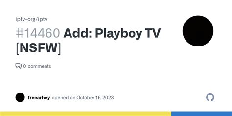 Add Playboy TV NSFW Issue Iptv Org Iptv GitHub