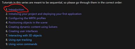 Hololens 2 Getting Started Introduction Page Has A Link To Itself