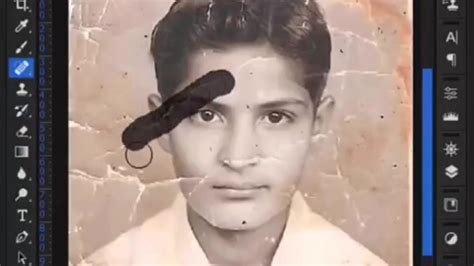 آموزش ترمیم عکس قدیمی در فتوشاپ در چندثانیه