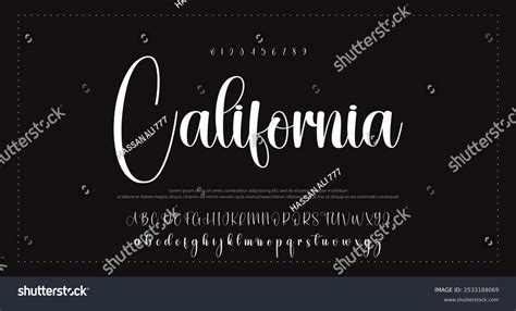 Elegant Signature Font Script Typeface Invitations Stock Vector Royalty Free