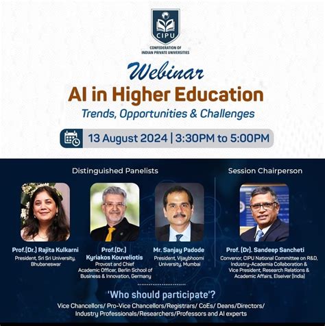 Let Us Explore The Connect Of Ai With Higher Education Join Us For The Webinar On August 13th