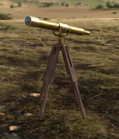 Artstation Renaissance Telescope Model Texture