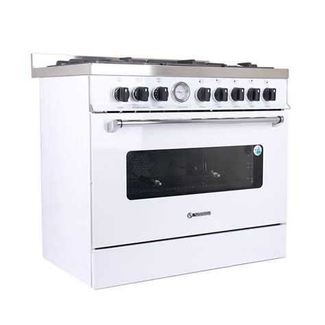 اجاق گاز اسنوا سری والنتینو سفید با صفحه رویه استیل مدل Sgc5 6102