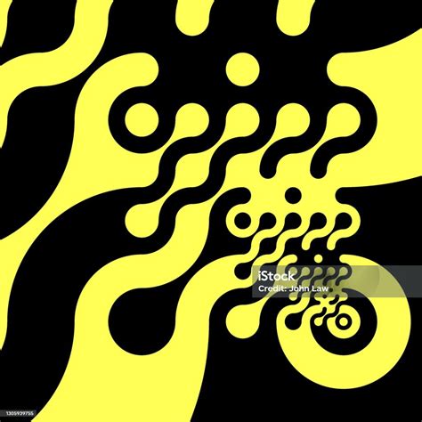 흥미로운 곡선 패턴 모양과 디자인을 만드는 블랙과 골드 색상 0명에 대한 스톡 벡터 아트 및 기타 이미지 0명 검은색 검정색 배경 Istock