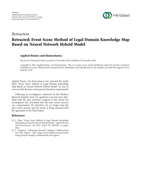 Pdf Retracted Event Scene Method Of Legal Domain Knowledge Map Based On Neural Network Hybrid