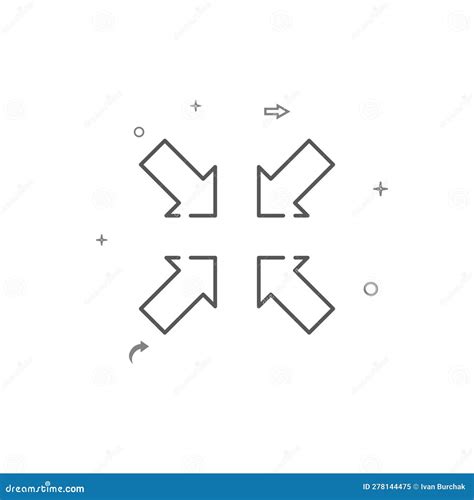 Minimize A Window Simple Vector Line Icon Symbol Pictogram Sign Isolated On White Background