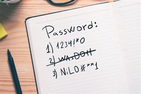 Premium Photo Writing Down Passwords In A Diary To Remember
