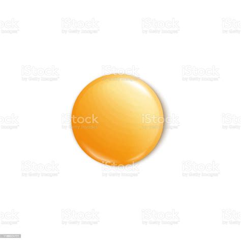 노란색 둥근 배지 또는 빈 핀 버튼 현실적인 벡터 일러스트 격리 3차원 형태에 대한 스톡 벡터 아트 및 기타 이미지 3차원