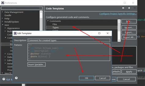 Eclipse 中设置作者日期等java注释模板 涎涎的博客