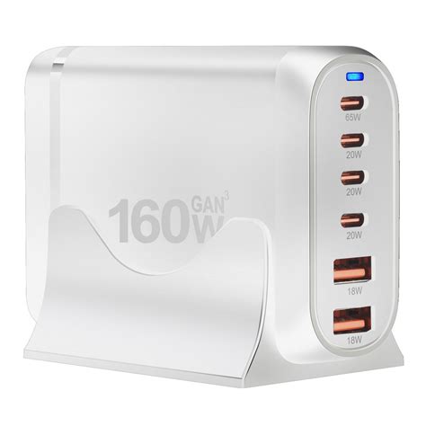 Настольное зарядное устройство Gan 160 Вт Белый купить по выгодной цене в интернет магазине