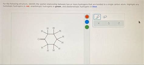 Solved For The Following Structure Identify The Spatial