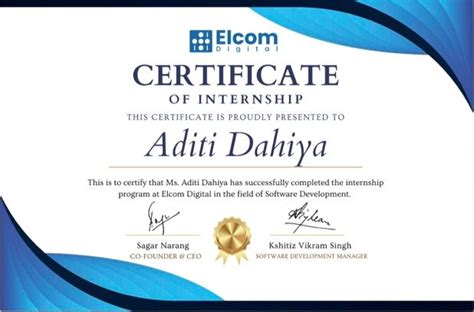 aditi dahiya on linkedin excited to share that i have successfully completed my internship at