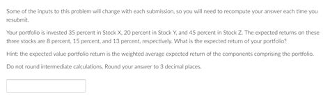 Solved Some Of The Inputs To This Problem Will Change With Chegg Com