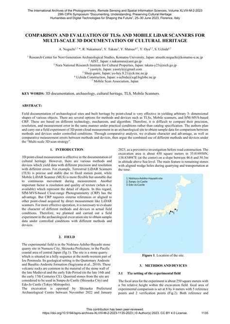 PDF COMPARISON AND EVALUATION OF TLSS AND MOBILE LIDAR SCANNERS FOR