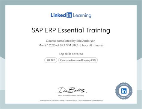 Certificate Of Completion Eric Anderson