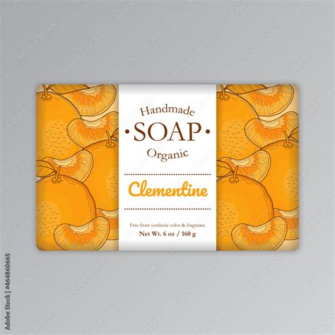 Clementine Soap Packaging Label Template Stock Vector Adobe Stock