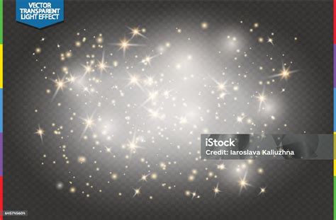 반투명 흰색 스파크 그리고 황금 별 반짝 특별 한 조명 효과 투명 한 배경 벡터 반짝입니다 크리스마스 추상 패턴입니다 반투명 반짝 마술 먼지 입자 구름 반짝이에 대한 스톡
