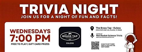 Trivia Night At The Brass Tap In Euless The Brass Tap Euless 19