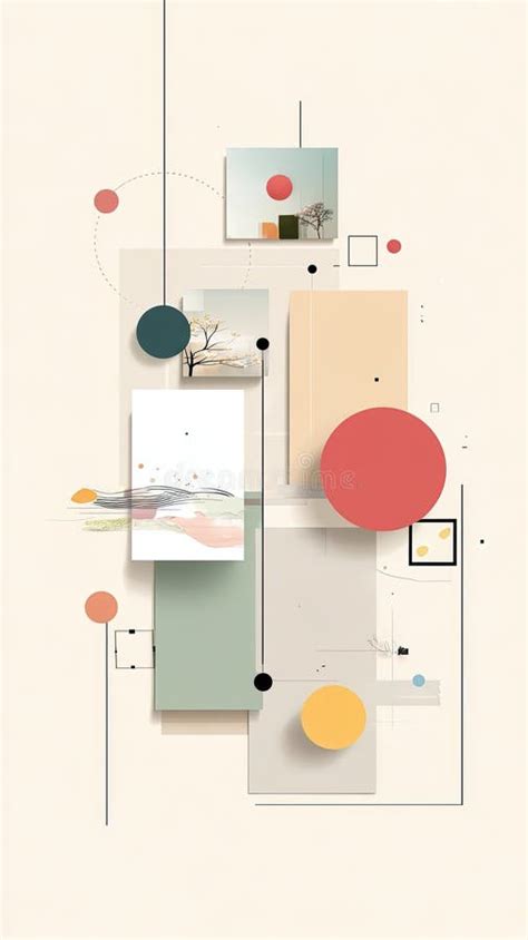 Mental Map Connecting Ideas With Geometric Shapes And Artistic