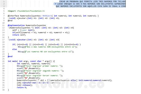 POO Objective C Numeros Excluyentes Tutorias Co