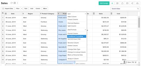 Working With Tables Analytics Plus Cloud
