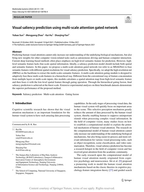 Visual Saliency Prediction Using Multi Scale Attention Gated Network