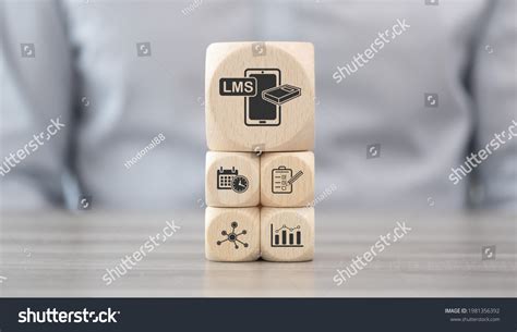 Wooden Blocks Symbol Lms Concept Stock Photo Shutterstock