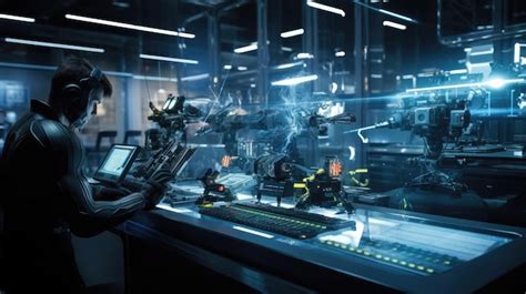 Premium Ai Image Engineers In The Laboratory Invent New Types Of Weapons