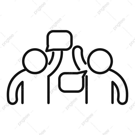 outline talking clipart hd png discussion talk icon outline vector teamwork discuss vector