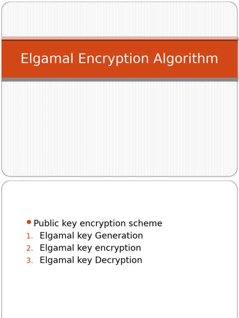 Elgamal Encryption Algorithm Pdf Encryption Public Key Cryptography