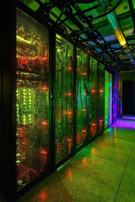 Data Center Server Room Internet And Network Telecommunication Technology Stock Image Image